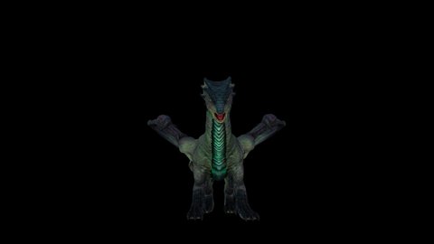 Green Dragon Idle Animationfull Hd Second Stock Footage Video (100% ...