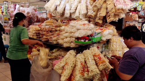 Bintaro Oct 2022 Fish Cracker Sellers Stock Footage Video (100% Royalty ...