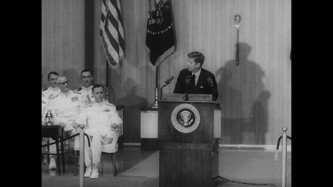 1960s President John F Kennedy Gives Stock Footage Video (100% Royalty ...