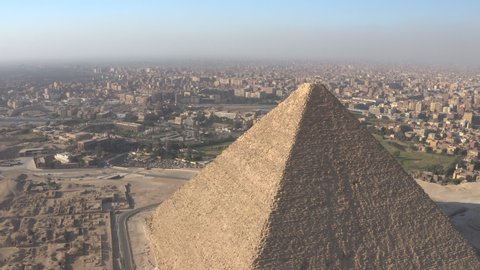 Pyramids Giza Drone View Stock Footage Video (100% Royalty-free ...