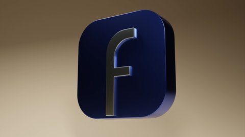 3d Facebook Icon Animation Design Facebook Stock Footage Video (100% ...