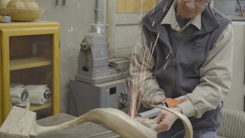 Artist Welding Studio Filmpac Collection Stock Footage Video (100% ...