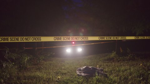 Two Crime Scene Investigators Approach Murder Stock Footage Video (100% ...