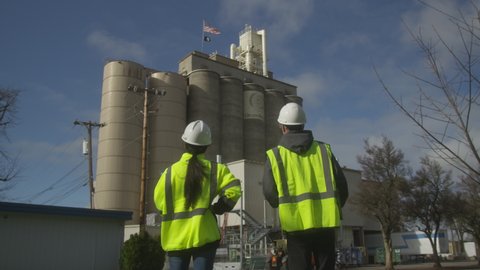 Workers Outside Looking Factory Stock Footage Video (100% Royalty-free ...