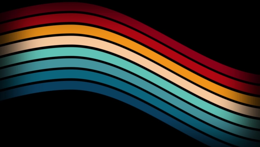Vintage retro banner background animation. 70s Animation Background ...