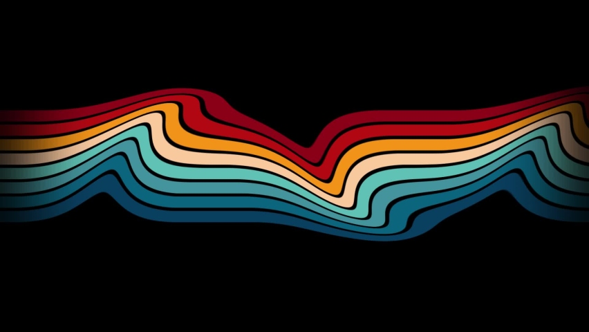 Vintage retro banner background animation. 70s Animation Background ...