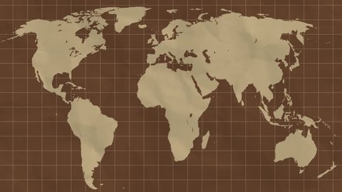 Retro Color World Map Borders Countries Stock Vector (Royalty Free ...