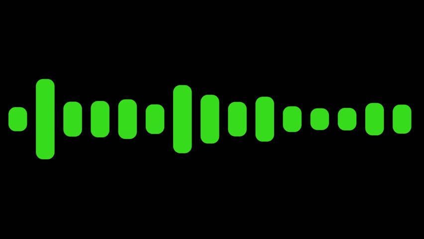 Audio spectrum line waveform animation on white background Signs ...
