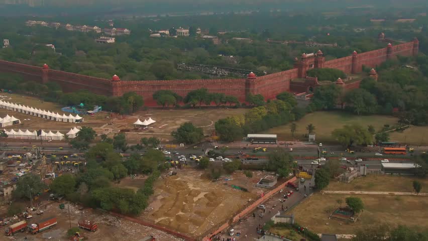 Red Fort Delhi Aerial