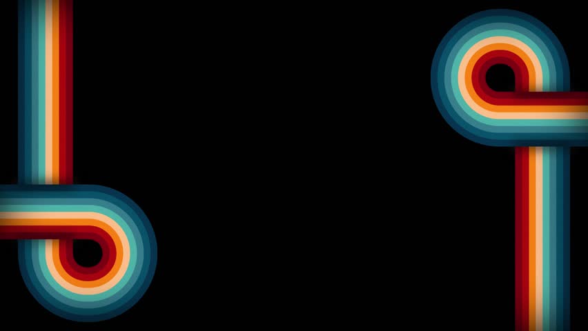 Vintage retro banner background animation. 70s Animation Background ...