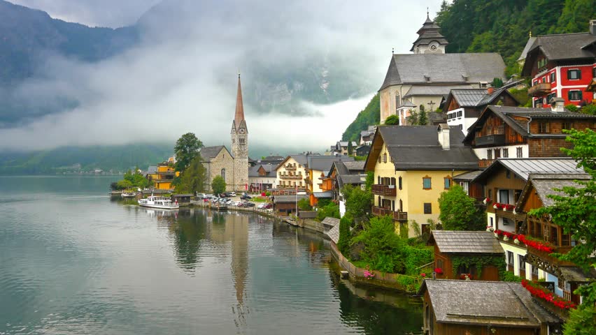 Time Lapse of Hallstatt, Austria Stock Footage Video (100% Royalty-free ...