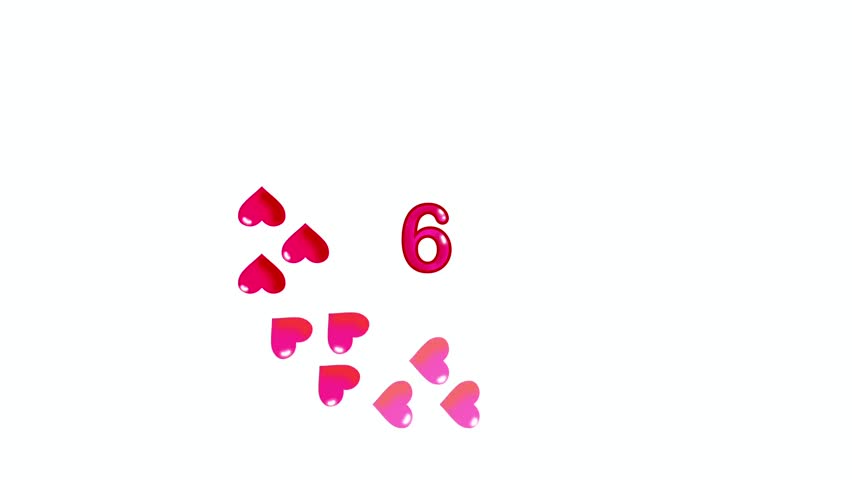 Hearts background animation on a green background. Heart animation with ...