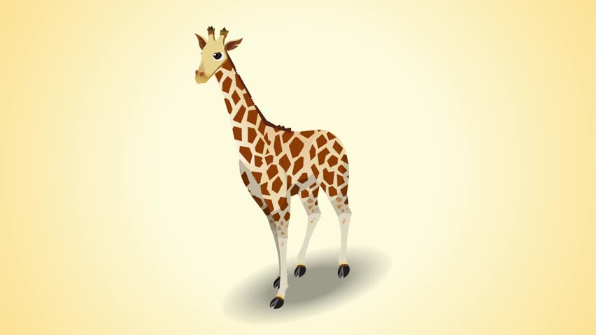 100 baby animals. Walk cycle of a cute baby lion. 2D animation made in ...