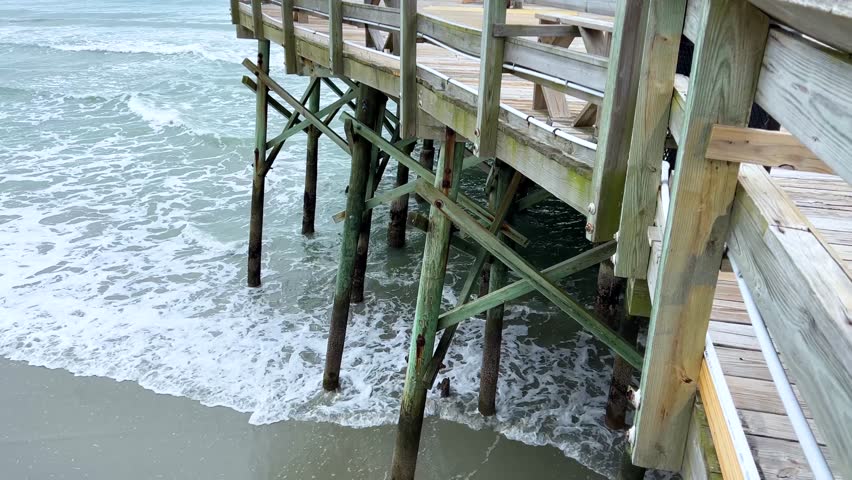 Apache Pier beach at Myrtle Beach, South Carolina image - Free stock ...