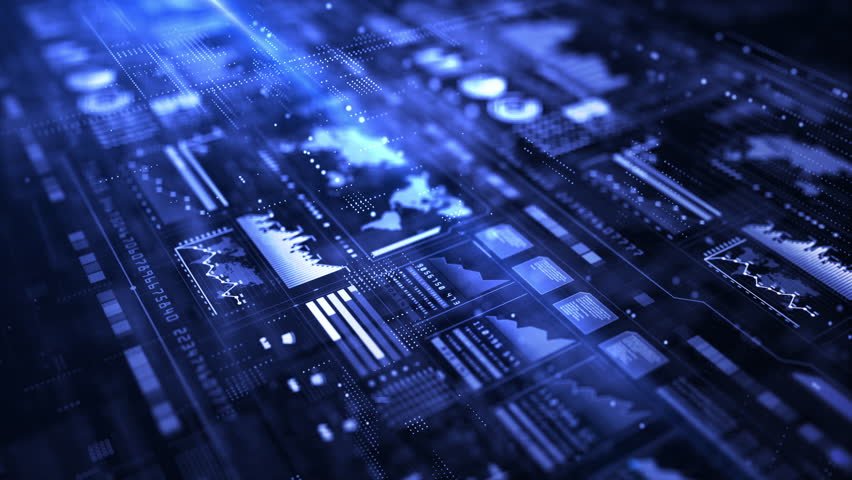 Dashboard infographic template with modern design annual statistics ...