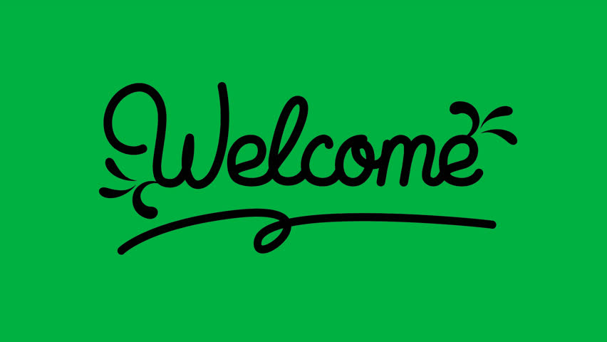 Welcome animation sign in 3D white color on white background. Luxury ...