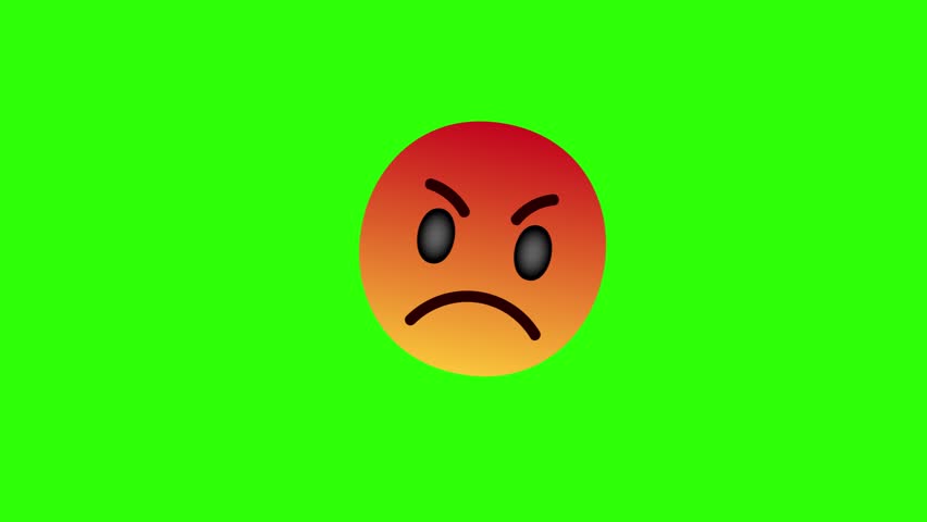 Emoji angry, 3D emoji angry or mad animation, swear, loopable, green ...