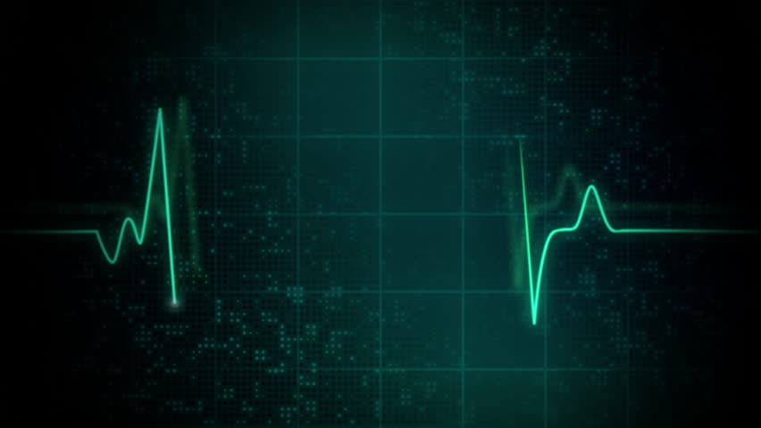 Heart Rhythm Background 4K Heartbeat monitor EKG line monitor shows ...