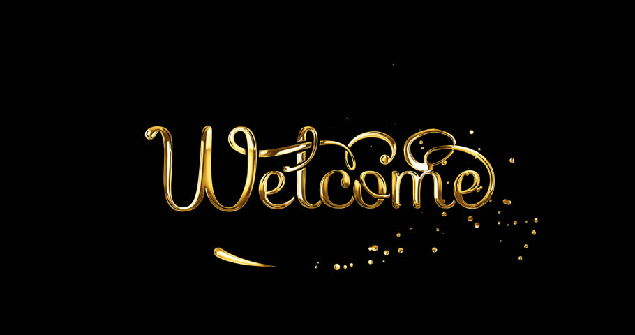 Welcome animation sign in 3D white color on white background. Luxury ...