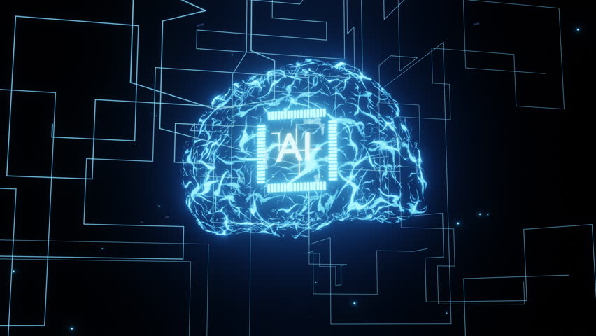 Colorful Illustrative 3D Animation of Neural Network. Concept: Deep ...