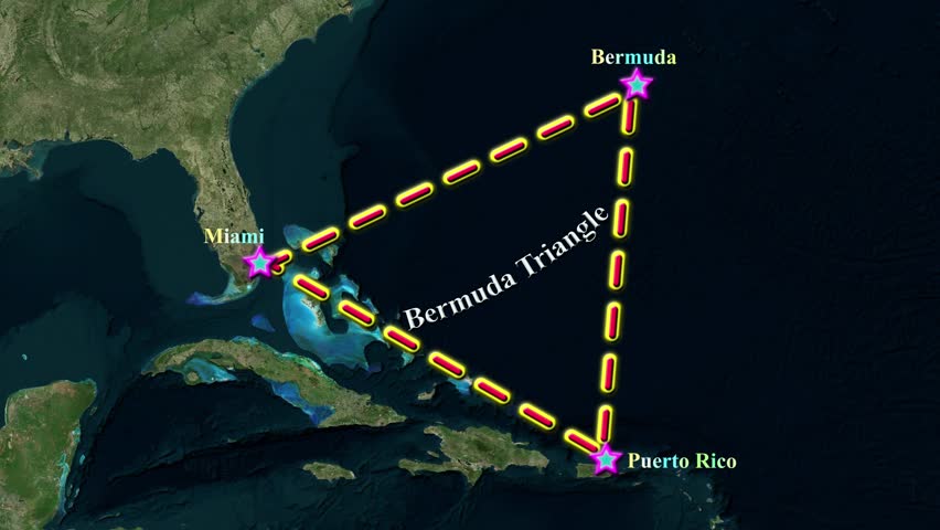 22 Bermuda Triangle Map Stock Videos