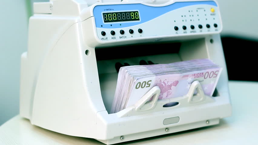 european union currency money counter machine Stock Footage Video (100% ...