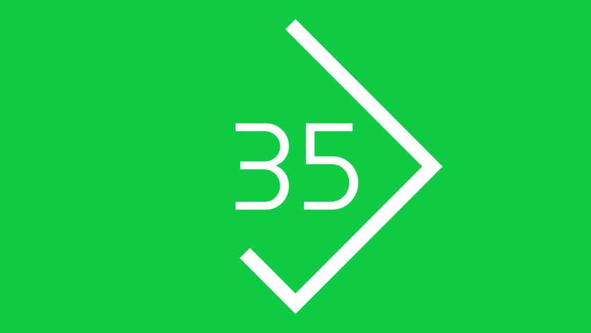 1 Minute Countdown Timer Animation With Elapsed Diamond Square Effect