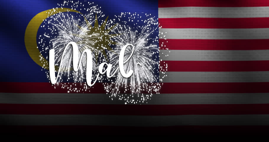 Malaysia Independence Day animation text. Handwritten modern ...