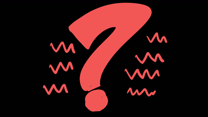 Animated question marks on white background. Hand drawn question mark ...