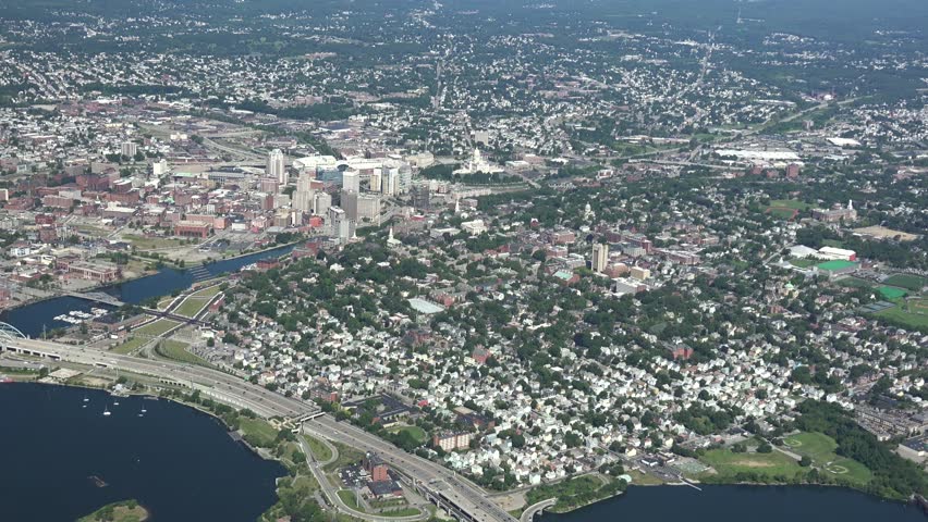 Providence, Ri 4k Aerial Close Stock Footage Video (100% Royalty-free ...