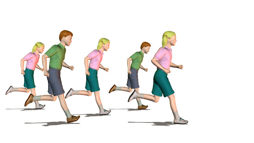 Running Child Group Looping Stock Footage Video (100% Royalty-free ...