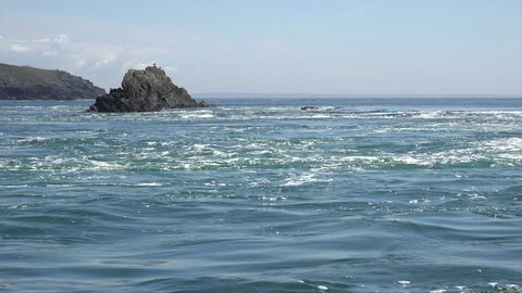 Fast Flowing Incoming Tide Creating Overfalls Stock Footage Video (100% ...