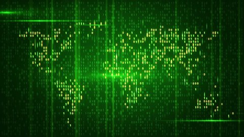 Digital Binary Data Streaming Binary Code Stock Vector (Royalty Free) 1096069985