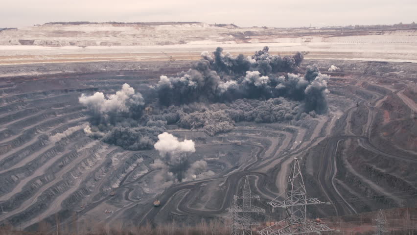 Explosion Rocks in a Quarry. Stock Footage Video (100% Royalty-free ...