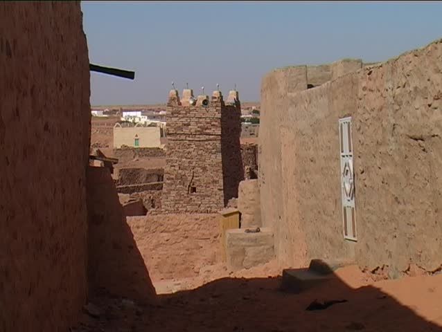 stone mosque chinguetti mauritania's most famous Stock Footage Video ...