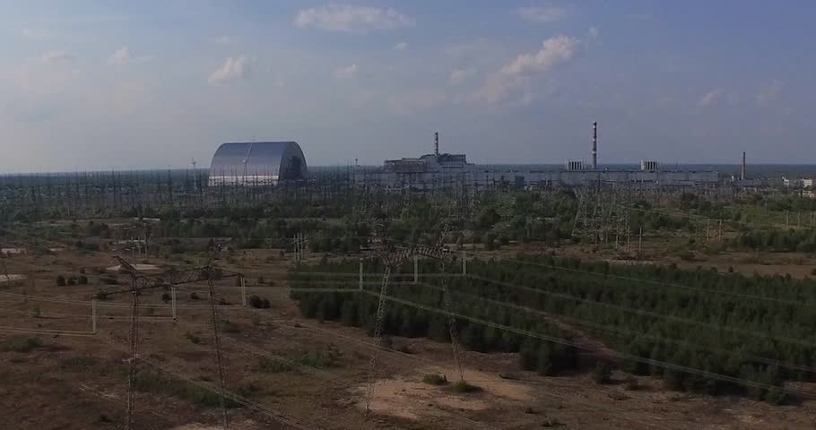 chernobyl's arch aerial 4k new safe Stock Footage Video (100% Royalty ...