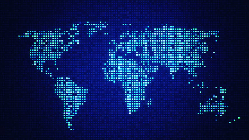 digital world map seamles loop animation: วิดีโอสต็อก (ปลอดค่าลิขสิทธิ์ ...