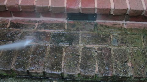 Calcium Efflorescence Leaching On Brick Column Stock Photo 1593351547 ...