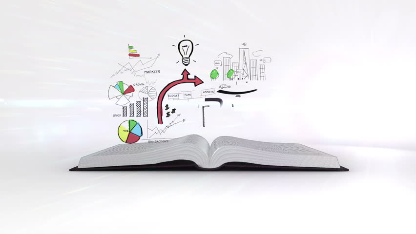 Digital Animation of Book Opening Stock Footage Video (100% Royalty ...