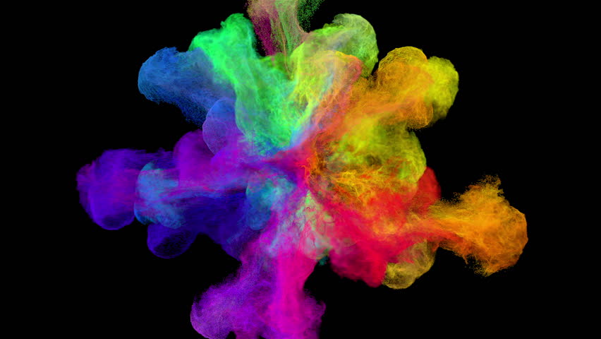 Fluid Particles Explosion (slow Motion, Stock Footage Video (100% ...