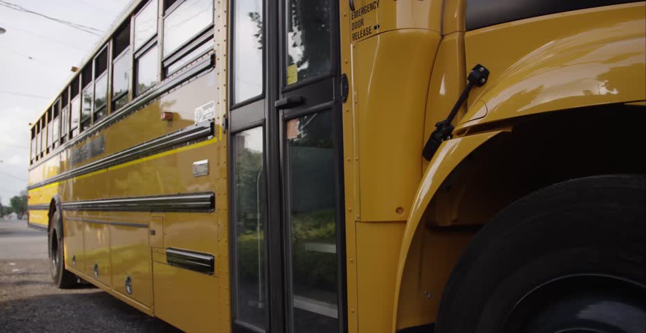 Children Exiting the School Bus Stock Footage Video (100% Royalty-free ...