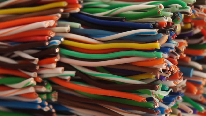 Electrical Wires in Rotation Stock Footage Video (100% Royalty-free ...