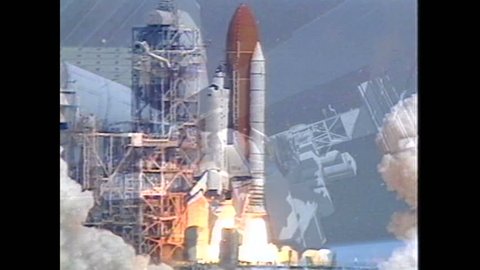United States 1990s Rocket Space Shuttle Stock Footage Video (100% ...
