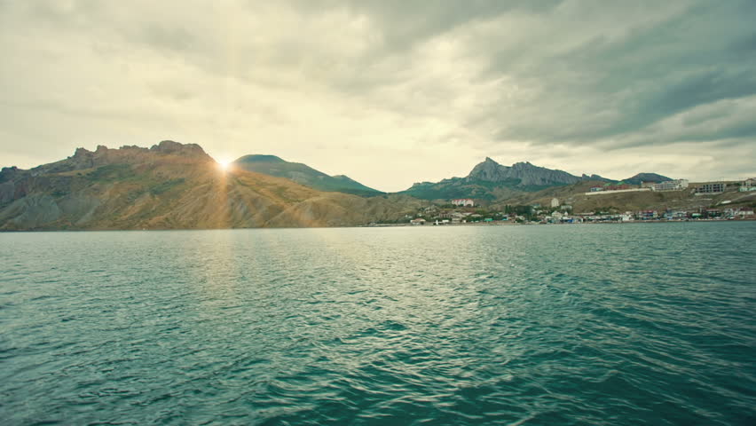 Mountain and Sea Stock Footage Video (100% Royalty-free) 11300759 ...