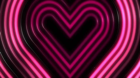 Neon Pink Heart Stock Footage Video (100% Royalty-free) 11341274 ...