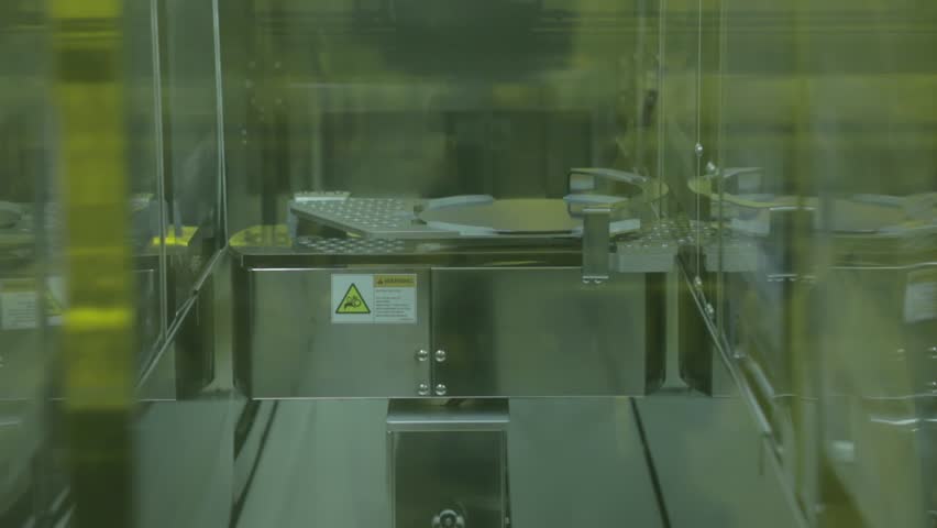 Silicon Wafer Manufacturing Machine in Stock Footage Video (100% ...