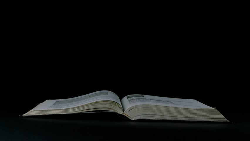 Book Page Turning On Black Stock Footage Video (100% Royalty-free ...