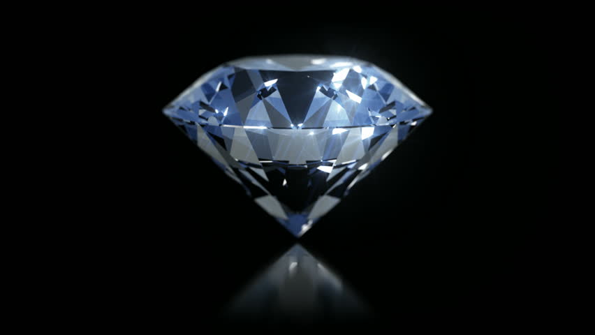 single perfect diamond rotating slowly above Stock Footage Video (100% ...