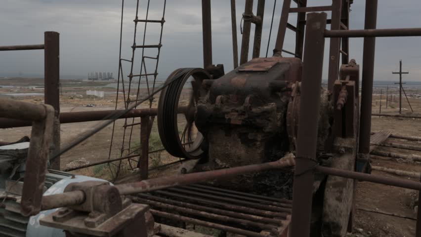 oil gas industry work old pump Stock Footage Video (100% Royalty-free ...