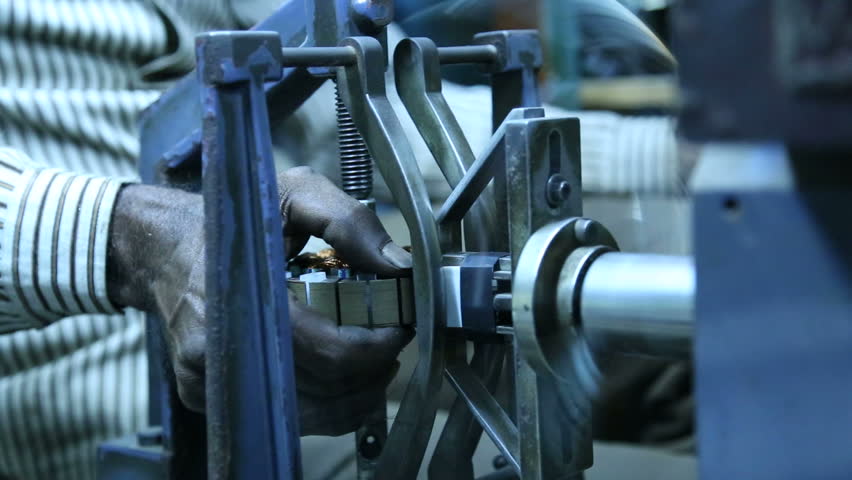 Machine Wheel Turning While a Stock Footage Video (100% Royalty-free ...